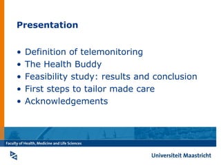 The Health Buddy: a new way of telemonitoring | PDF | Medical Health