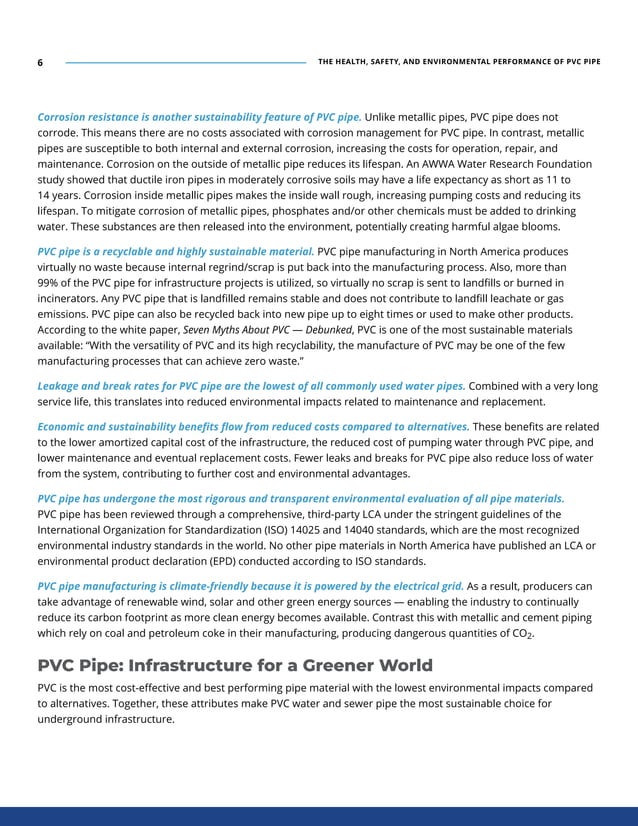 The Health, Safety, and Environmental Performance of PVC Pipe | PDF