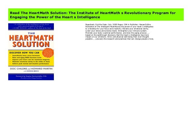 [Doc] The HeartMath Solution: The Institute of HeartMath s ...