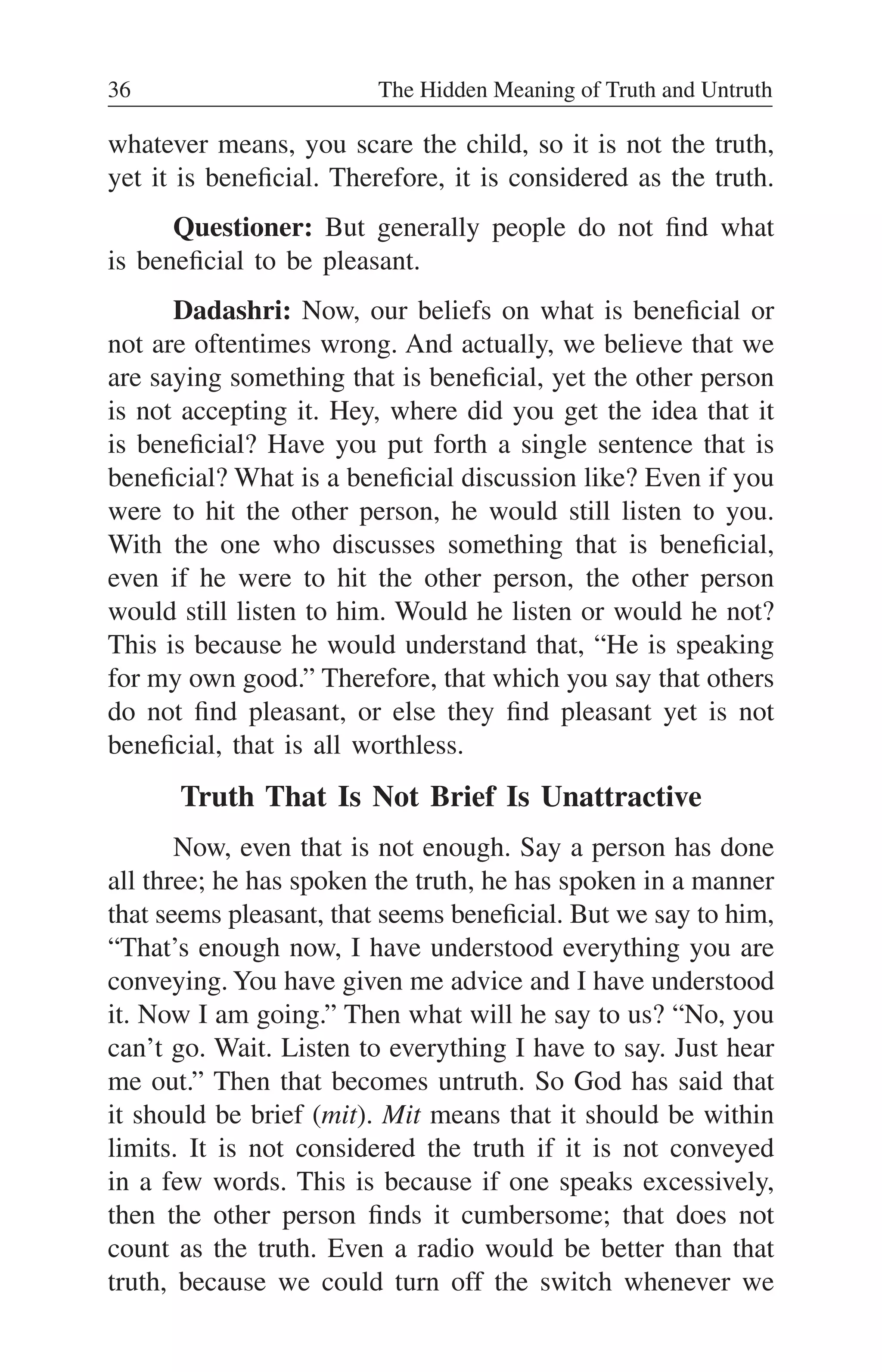 The Hidden Meaning of Truth and Untruth | PDF
