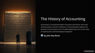 The-History-of-Accounting and for students | PPTX