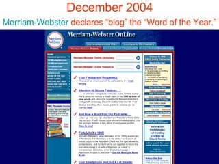 The history of blogs | PPT
