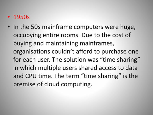 The history-of-cloud-computing | PPSX | Cloud Computing | Internet