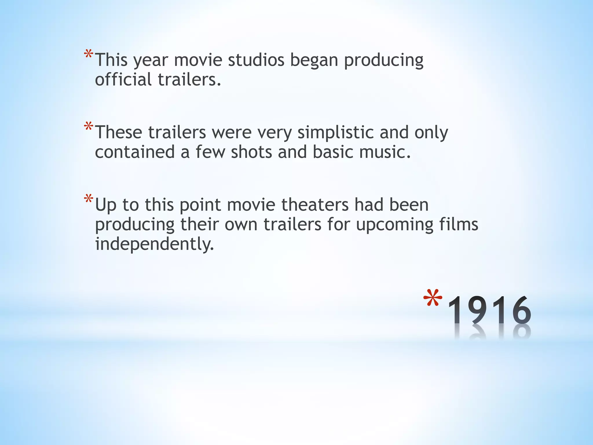 The History of Film Trailers | PPTX