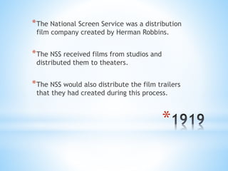 The History of Film Trailers | PPTX