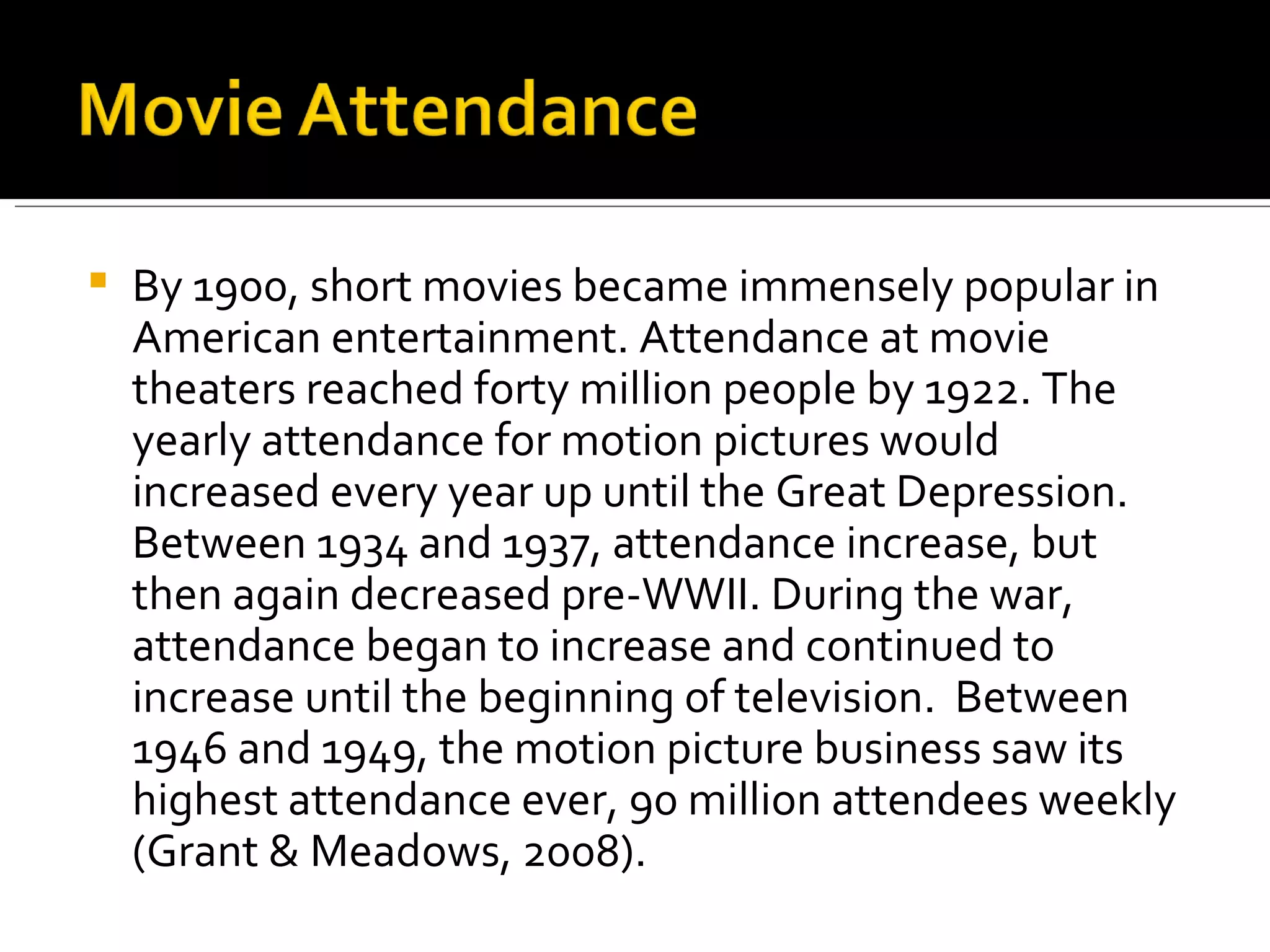 The History of Motion Pictures | PPT