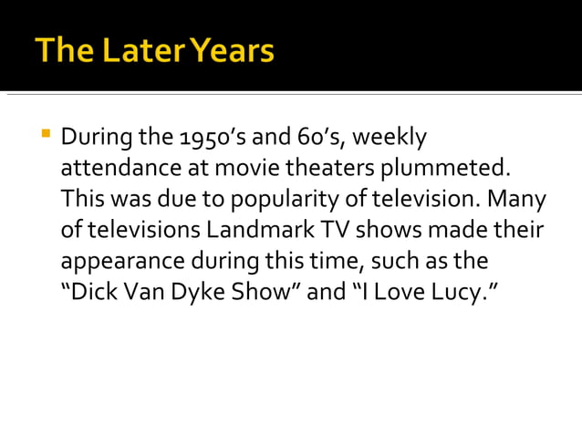 The History of Motion Pictures | PPT