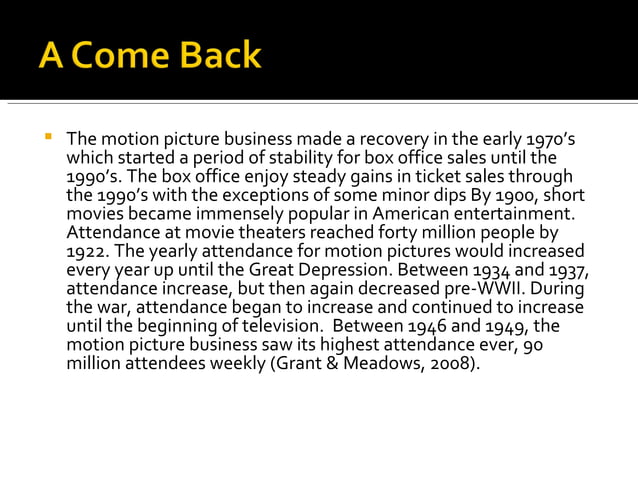 The History of Motion Pictures | PPT