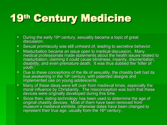 The History Of The Chastity Belt | PPT | Sexual Conditions | Sexual Health