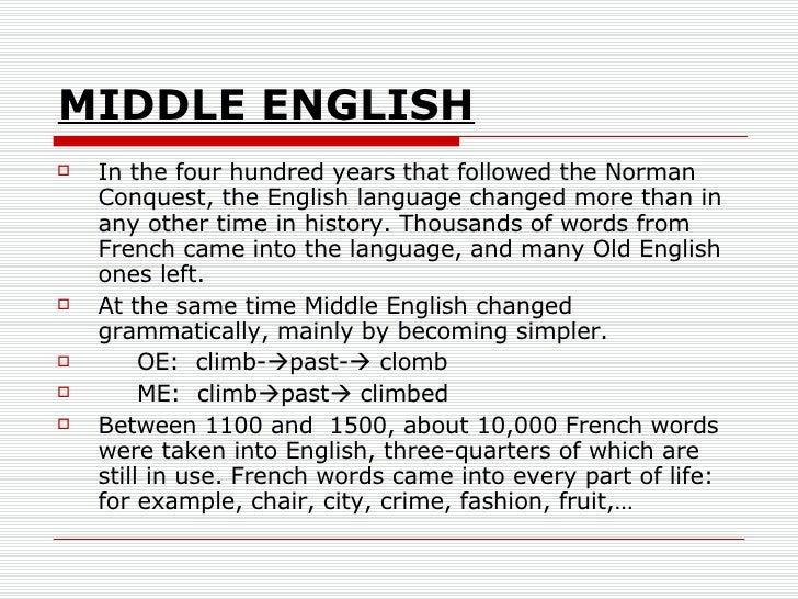 The History of the English Language