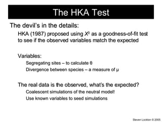 The HKA Test | PPT