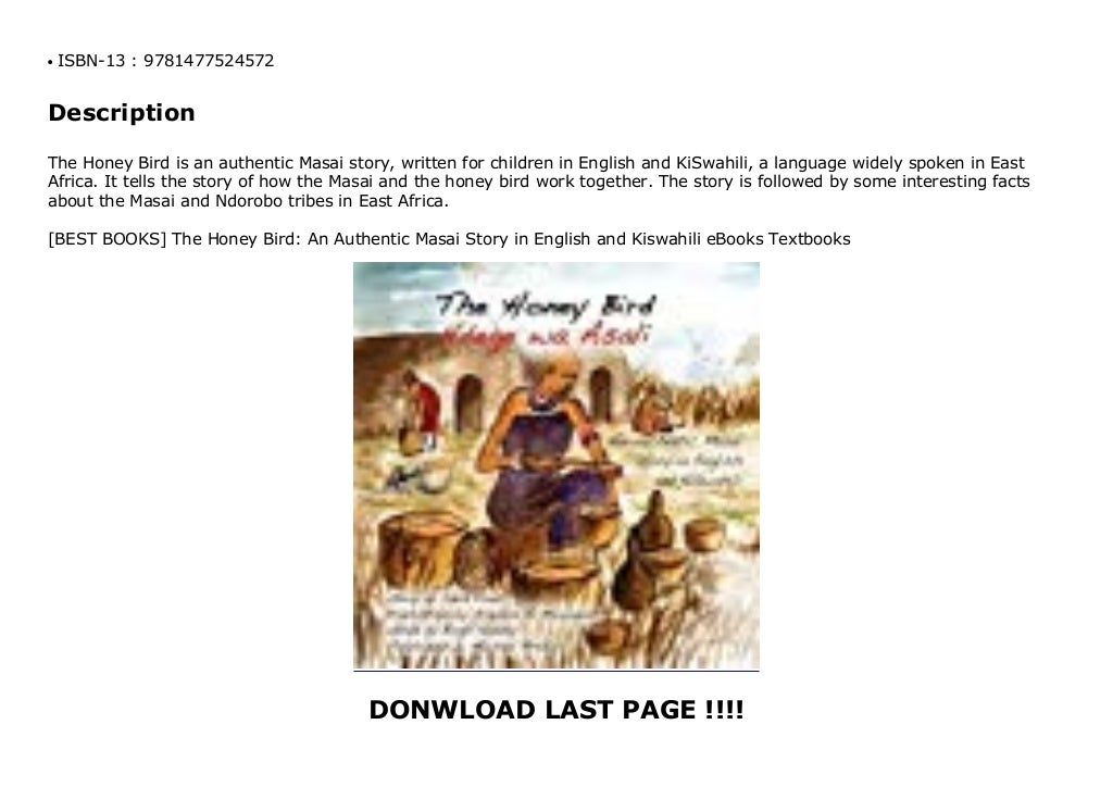 BEST BOOKS The Honey Bird An Authentic Masai Story In English And best-books-the-honey-bird-an-authentic-masai-story-in-english-and