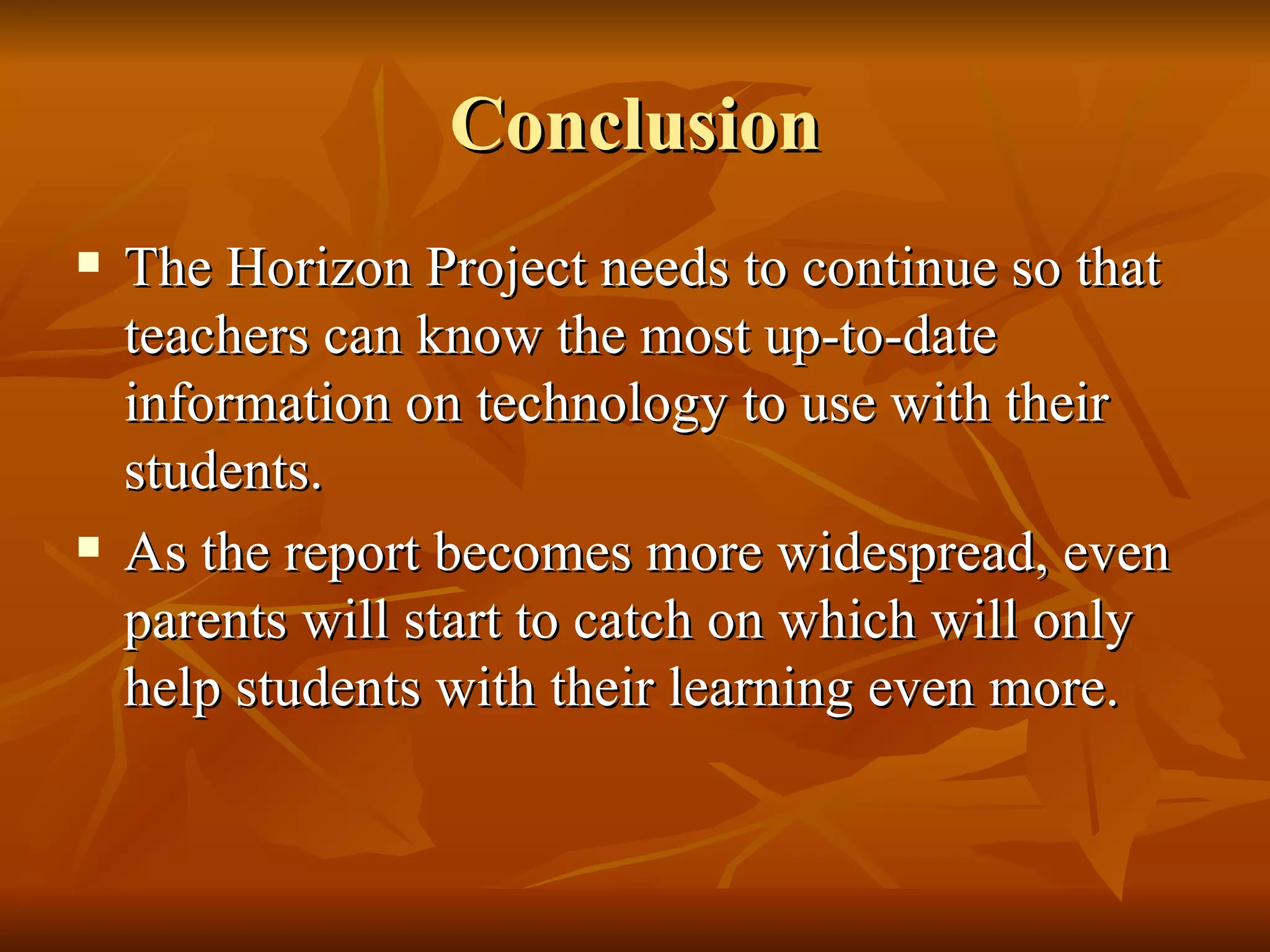 The Horizon Project | PPT