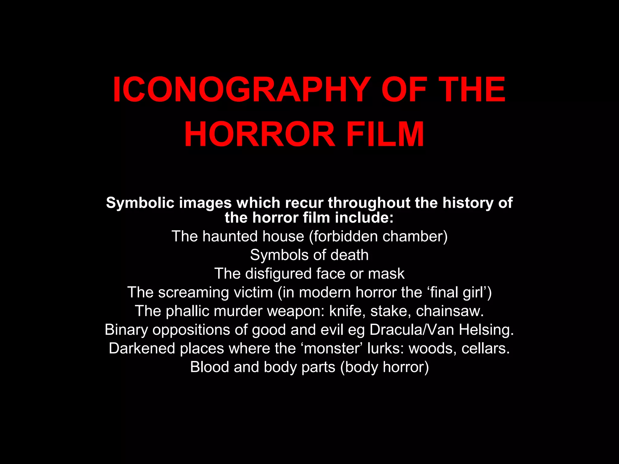 The Horror Genre An Overview - visit my site www.subversive-horror ...