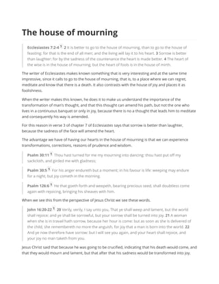 The house of mourning | PDF | Christianity | Religion & Spirituality
