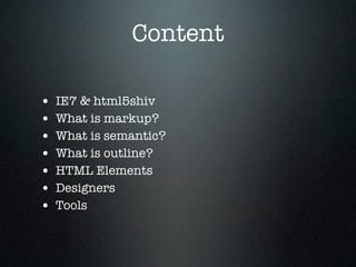 The html5 outline | PPT