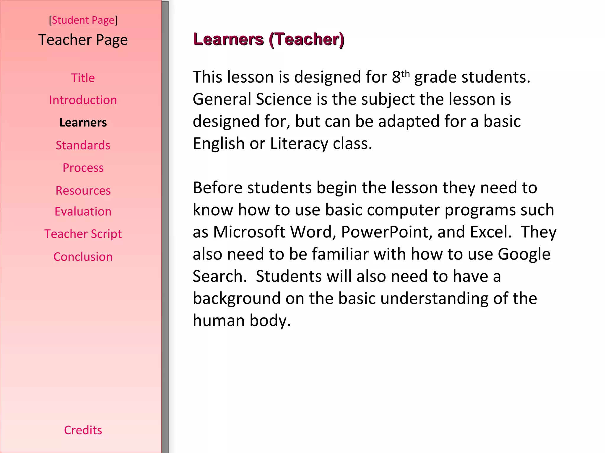 The Human Body Webquest | PPT