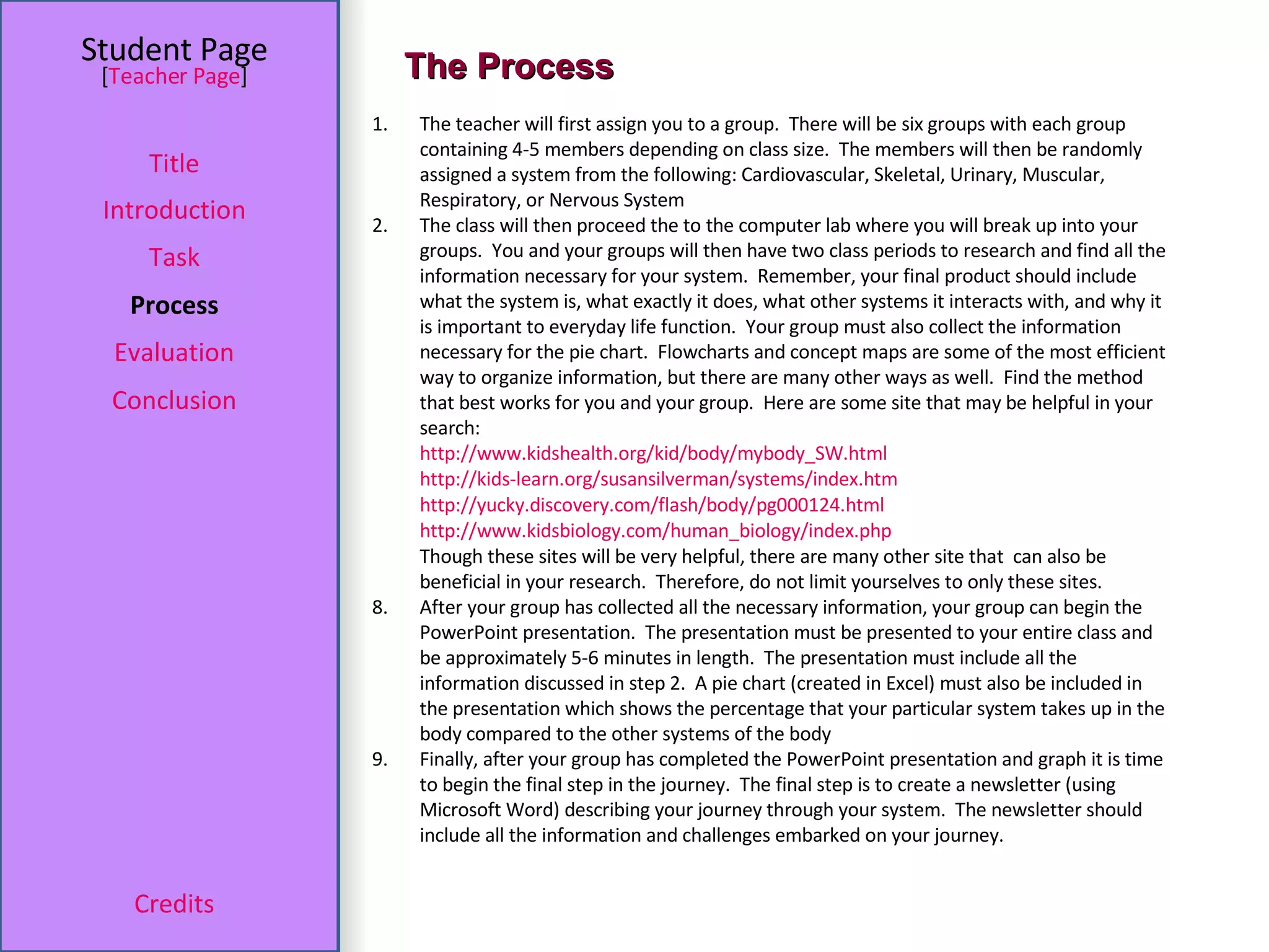 The Human Body Webquest | PPT