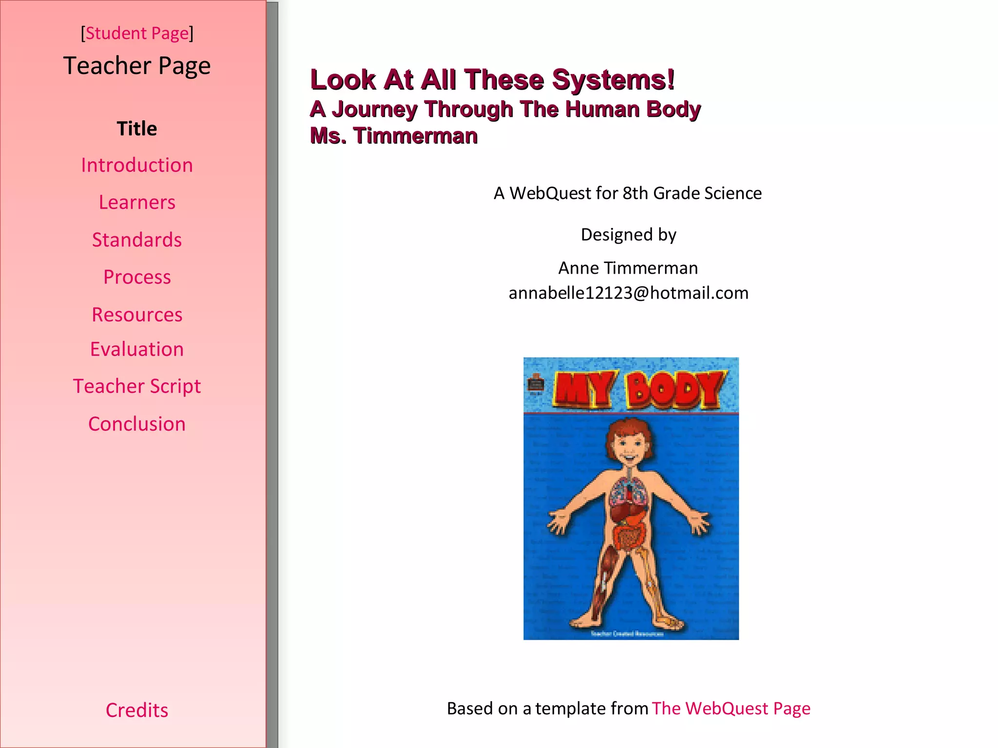 The Human Body Webquest | PPT