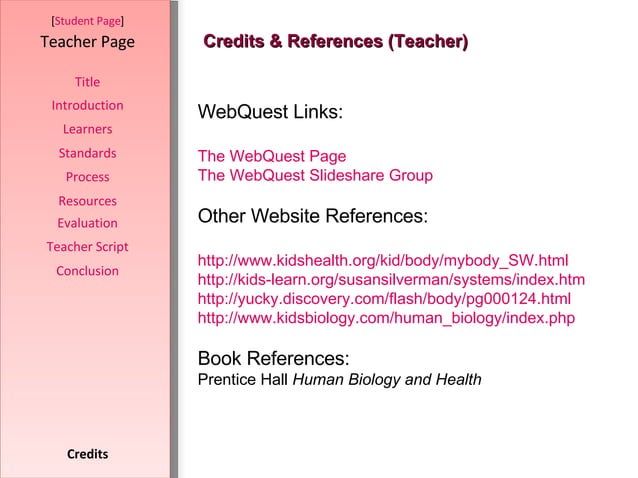 The Human Body Webquest | PPT