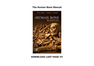 The Human Bone Manual | PDF