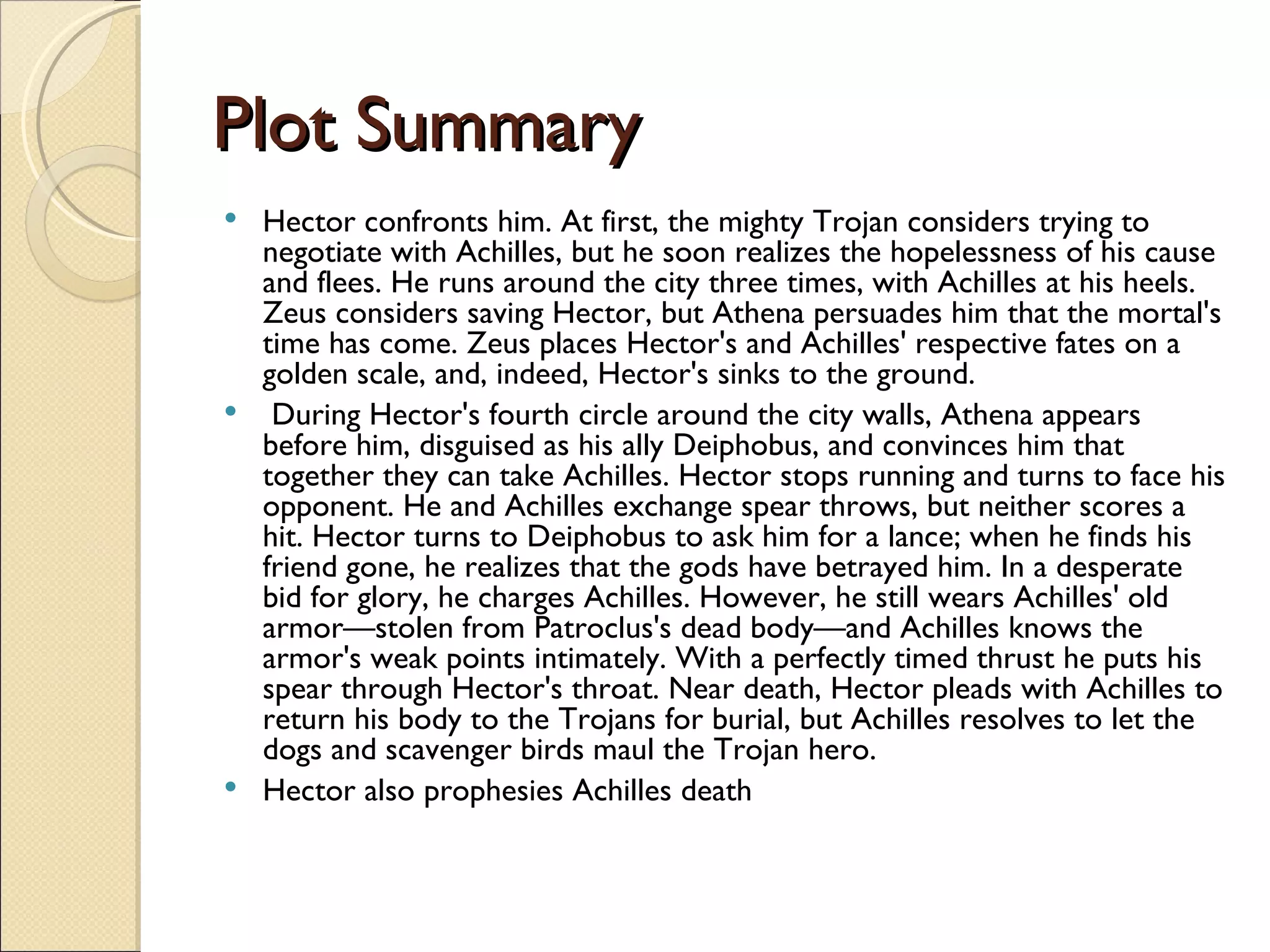 The Iliad : Death of Hector | PPT