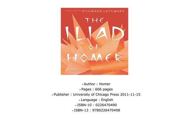 The Iliad of Homer | PPT