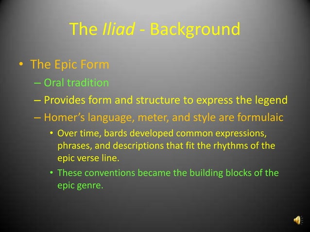 The iliad-powerpoint-presentation1 | PPTX | Poetry | Books and Literature