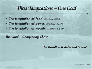 The Immersion And Temptation Of Christ | PPT