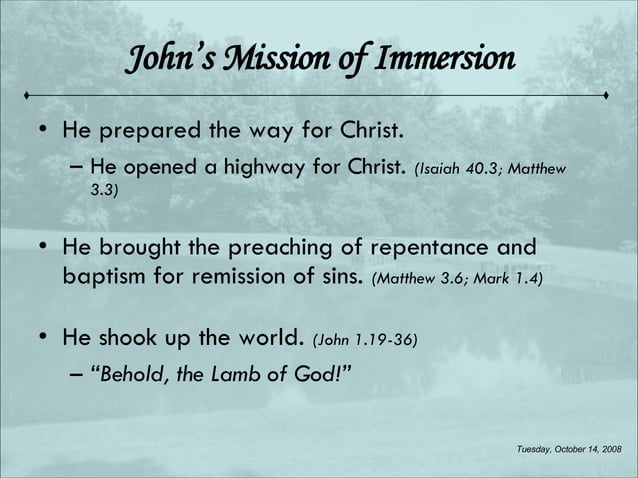 The Immersion And Temptation Of Christ | PPT