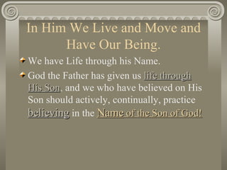The Importance of Christ's Name | PPT