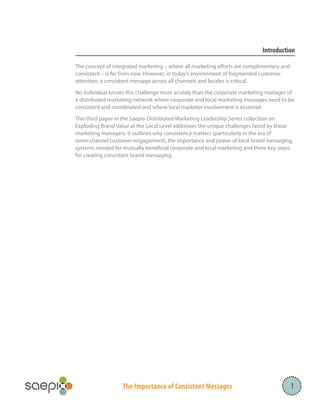 The Importance of Consistent Messages | PDF