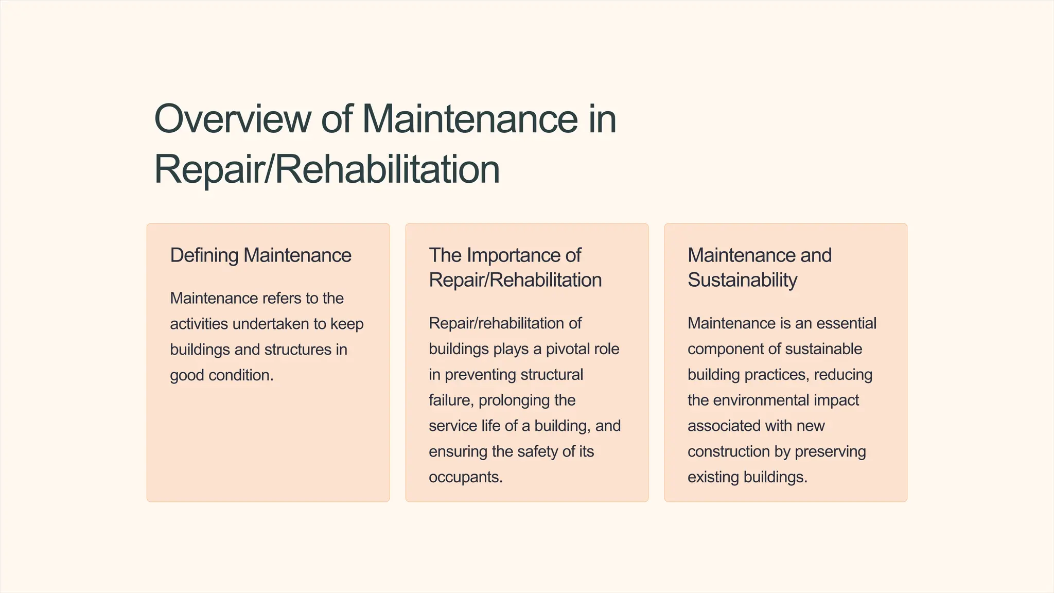 The-Importance-of-Maintenance-in-Repair-and-Rehabilitation presentation ...