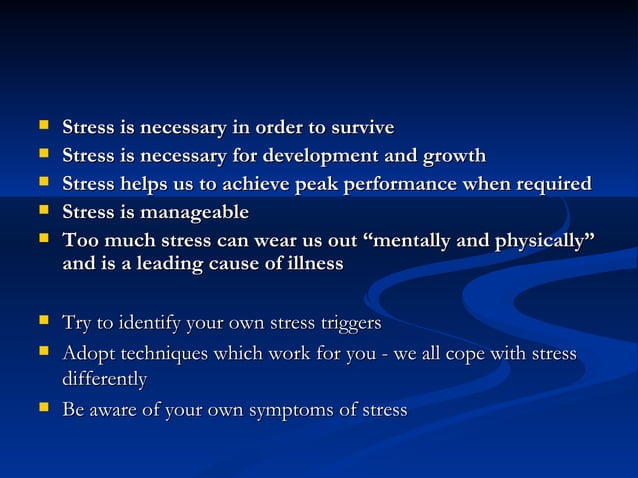 The Importance Of Managing Stress Presentation | PPT