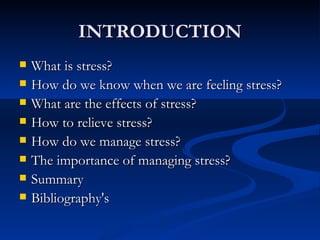 The Importance Of Managing Stress Presentation | PPT