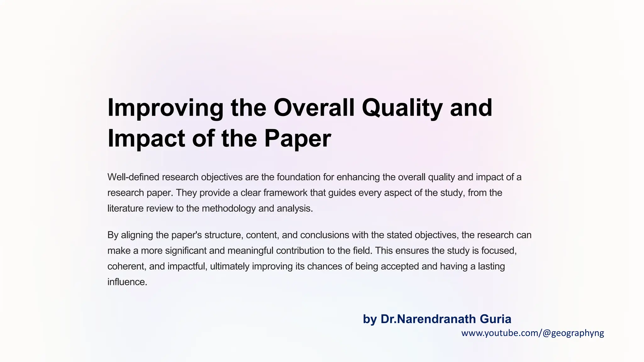 Objectives in Research Papers | Research Methodology | PPT