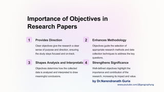 Objectives in Research Papers | Research Methodology | PPTX