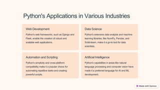 Unleashing the Power of Python: A Beginner's Guide | PPTX