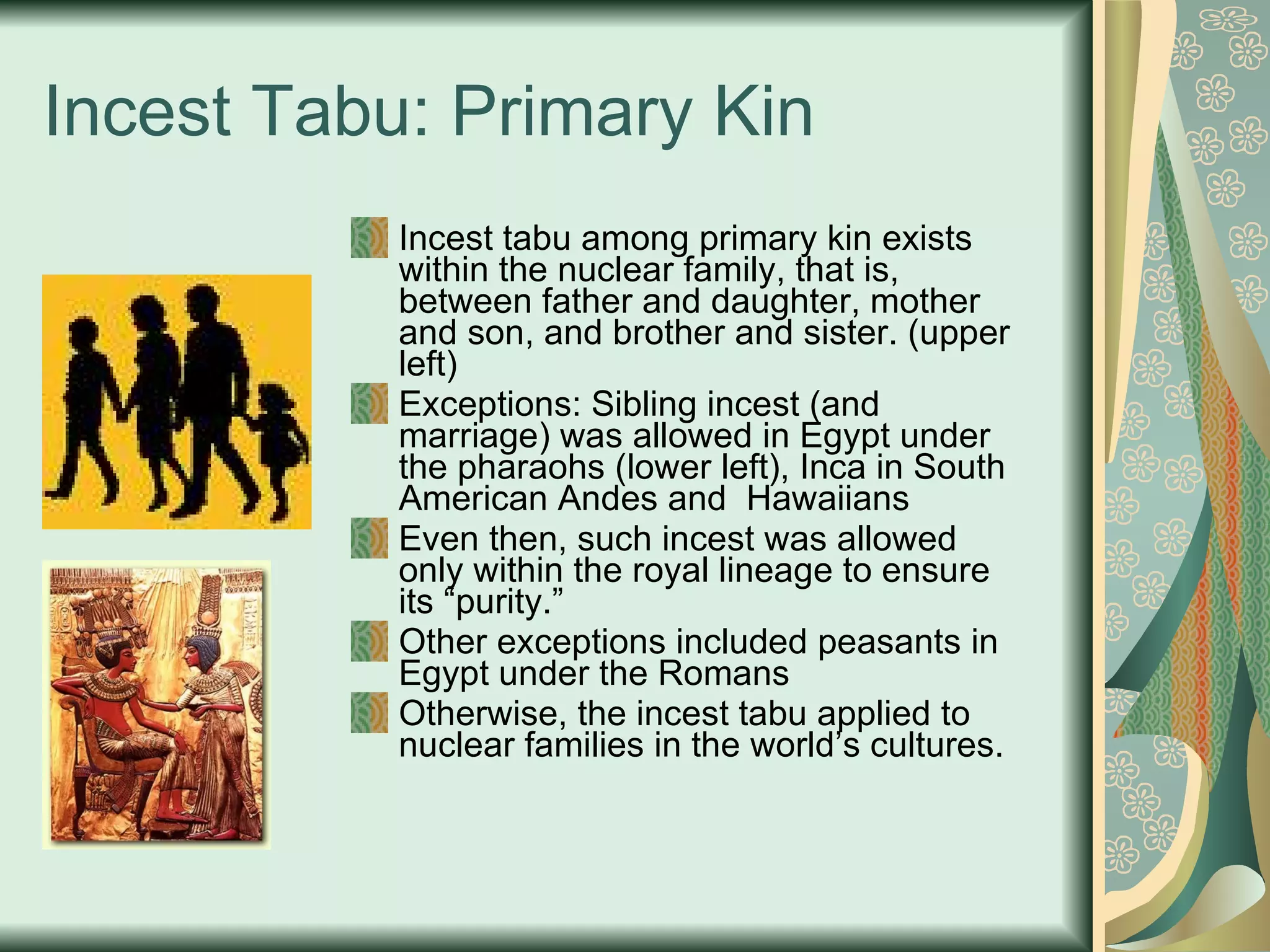 The Incest Tabu as a Universal Trait | PPT