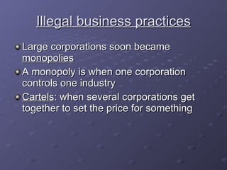 The Industrial Revolution II | PPT | Economy | Business and Finance