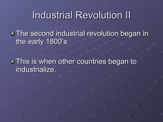 The Industrial Revolution II | PPT