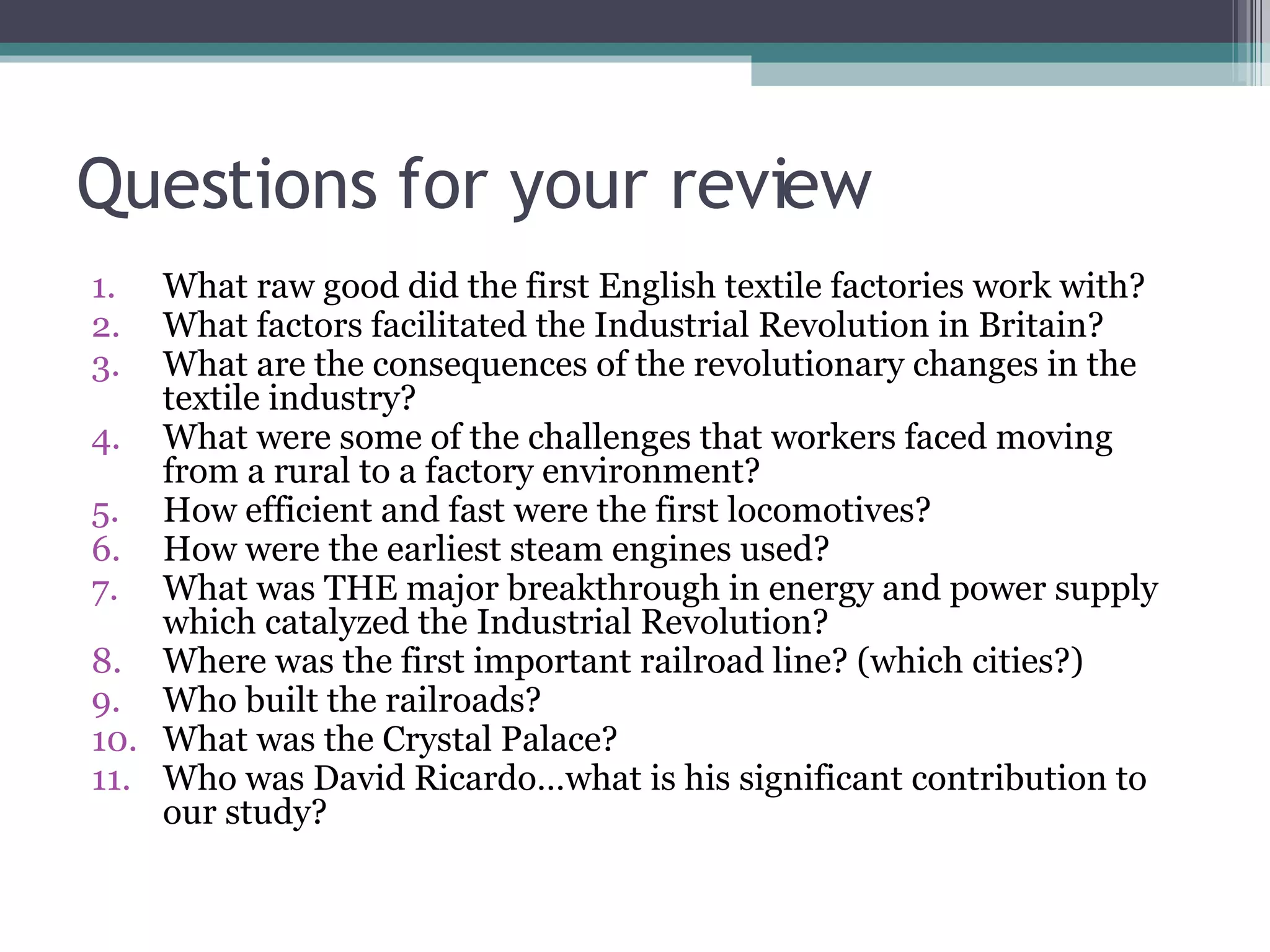 The Industrial Revolution In Great Britain | PPT