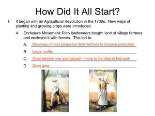 The Industrial Revolution Notes | PPT