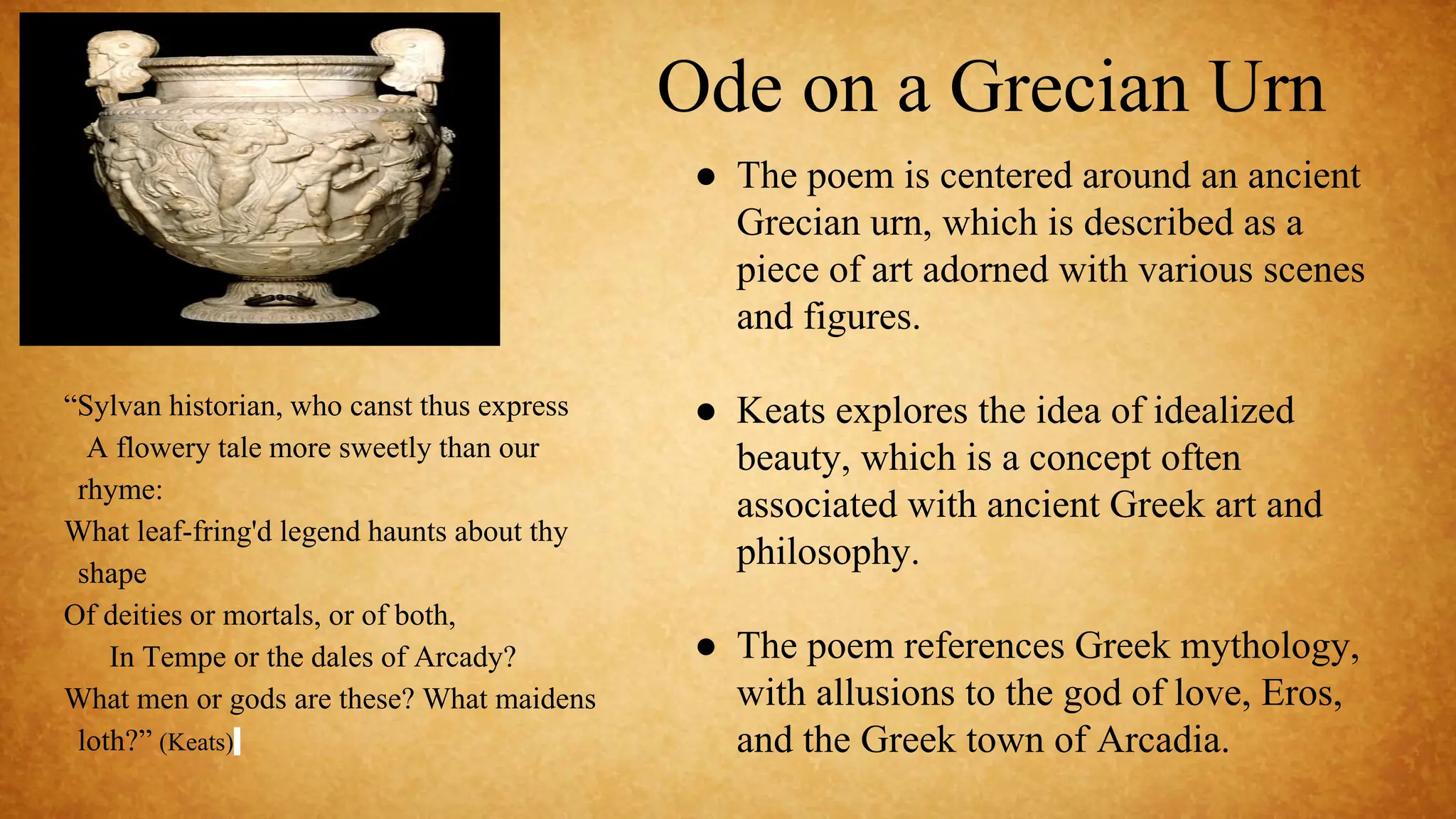 The Influence of Greek Mythology on Keats’s poetry | PPTX