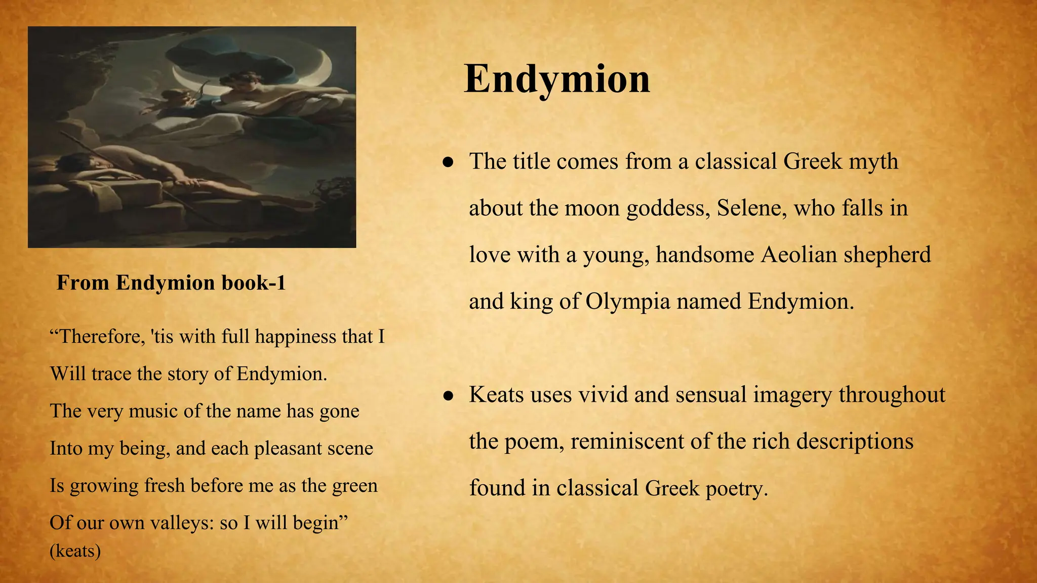 The Influence of Greek Mythology on Keats’s poetry | PPTX