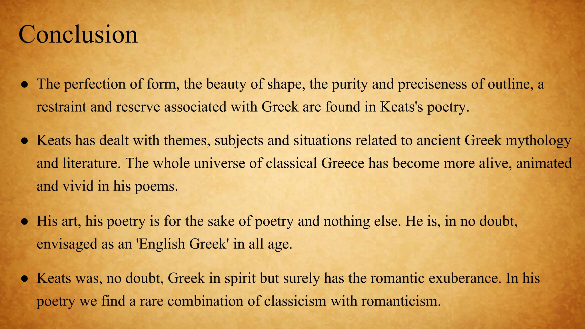 The Influence of Greek Mythology on Keats’s poetry | PPTX