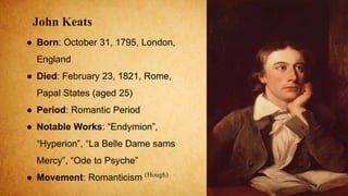 The Influence of Greek Mythology on Keats’s poetry | PPTX