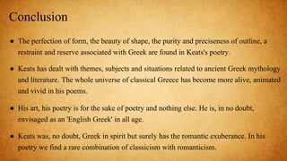 The Influence of Greek Mythology on Keats’s poetry | PPTX