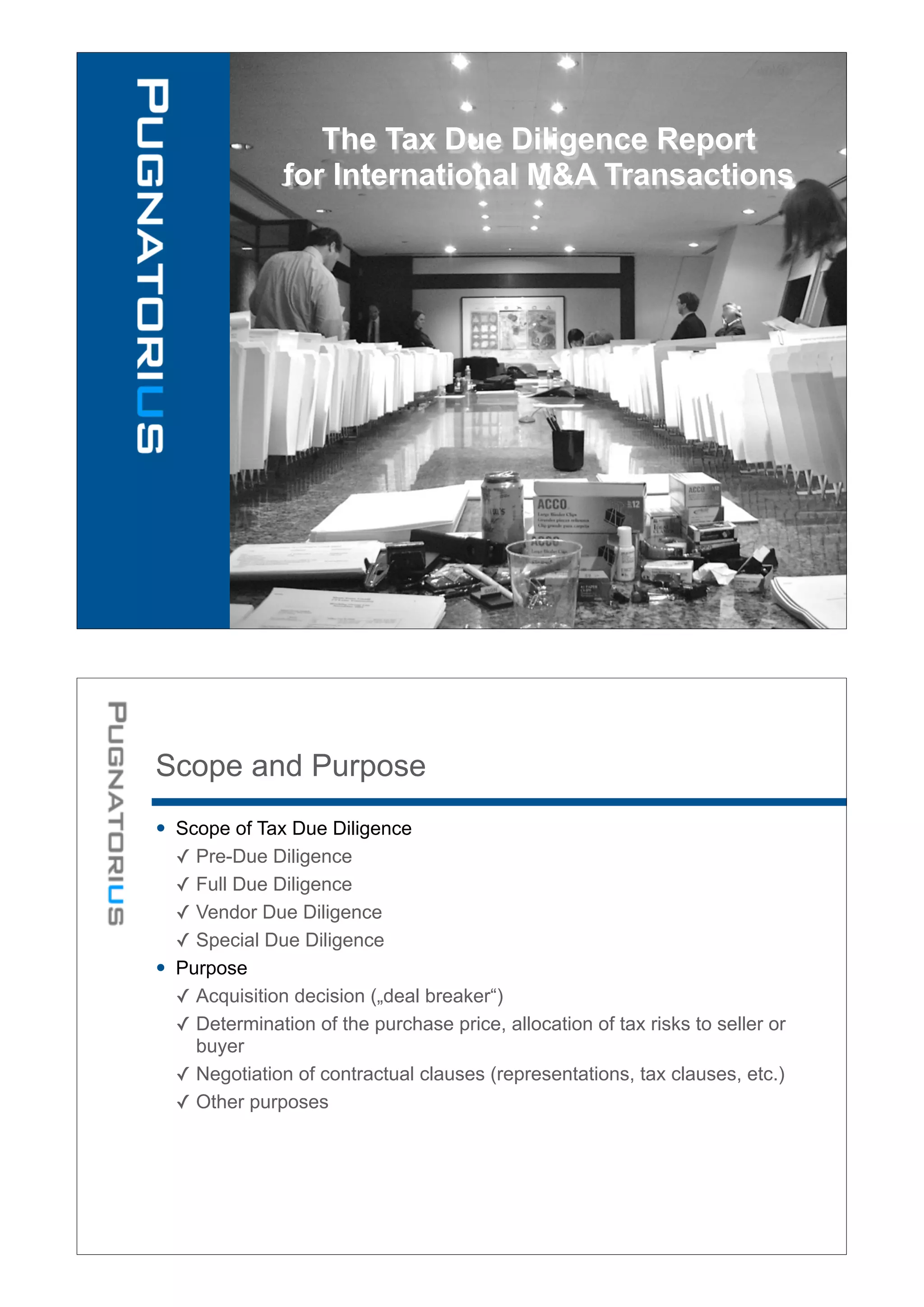 The International Tax Due Diligence Report | PDF | Business Accounting ...