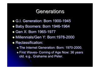 The Internet Generation | PDF